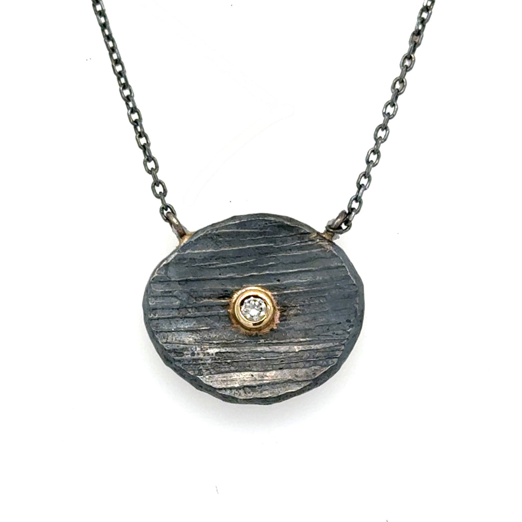 Birch Pod Necklace Diamond Accent – Dana Reed Designs