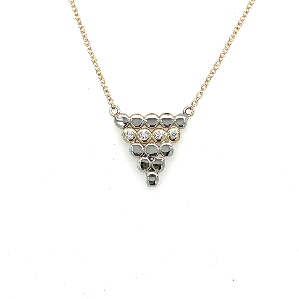 Piccolo Punti Triangle Necklace with Diamonds – Dana Reed Designs