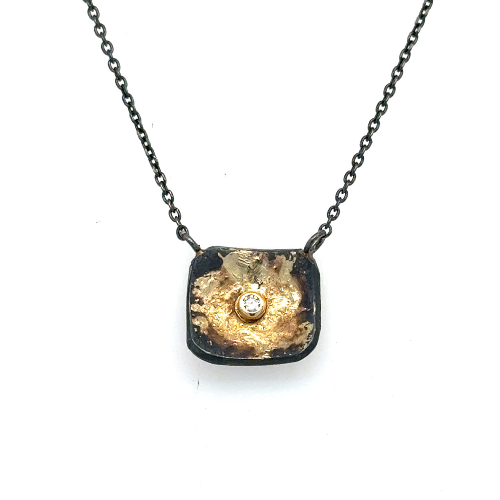 Golden Square Diamond Necklace – Dana Reed Designs