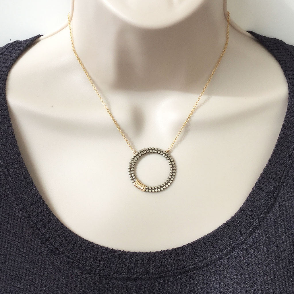 Double Beaded Circle Necklace (N1364/N1365) – Dana Reed Designs